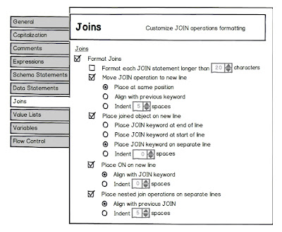 Formatting screen mockups and examples datasheet