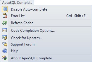 Visual Studio 2012 support and faster coding with snippets - Sneak Peek – ApexSQL Complete 2012 R2