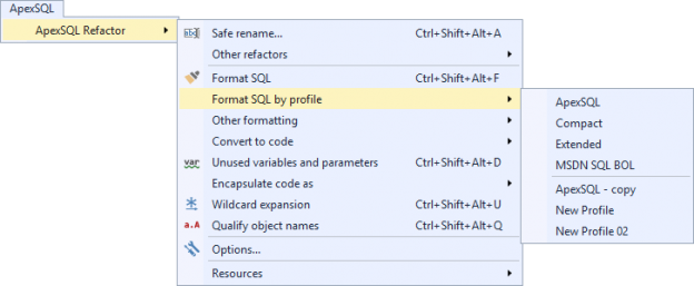 ApexSQL Refactor 2017 - Screen shot tour