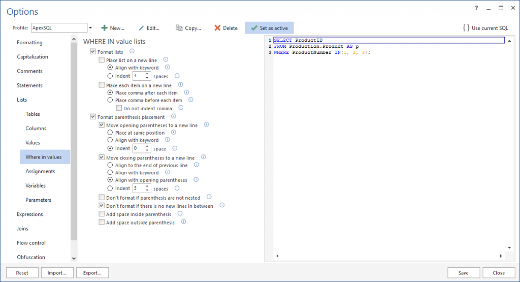 ApexSQL Refactor 2017 - Screen shot tour