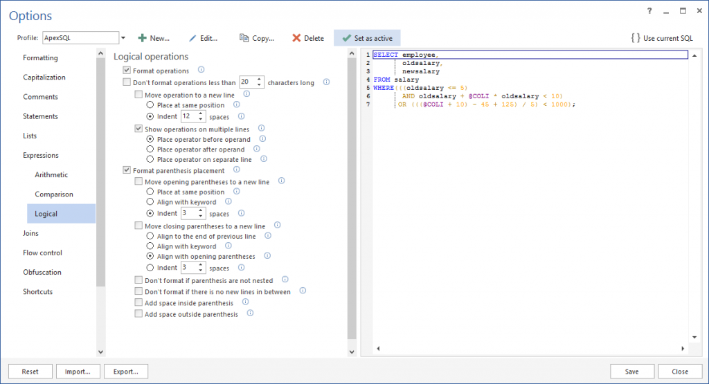 ApexSQL Refactor 2017 - Screen shot tour