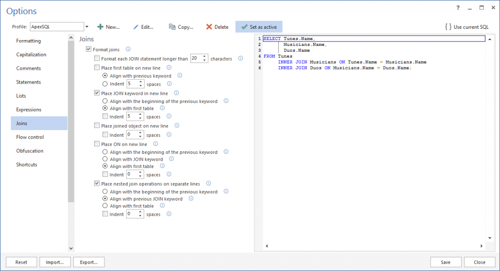 ApexSQL Refactor 2017 - Screen shot tour