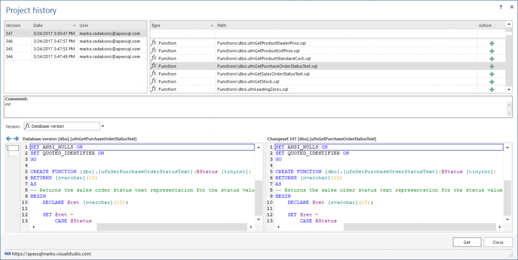 Apexsql Source Control 2017 Screen Shot Tour