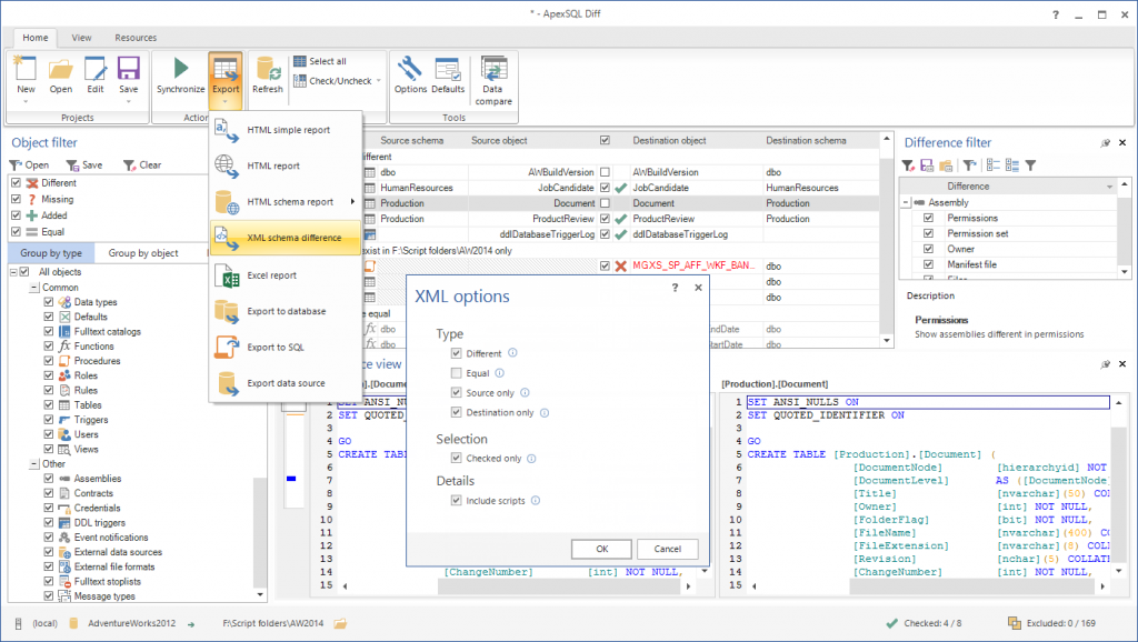 What’s new in ApexSQL Diff 2017