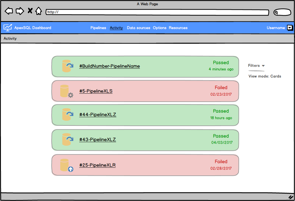 Sneak peek at the new ApexSQL CI/CD toolkit web dashboard