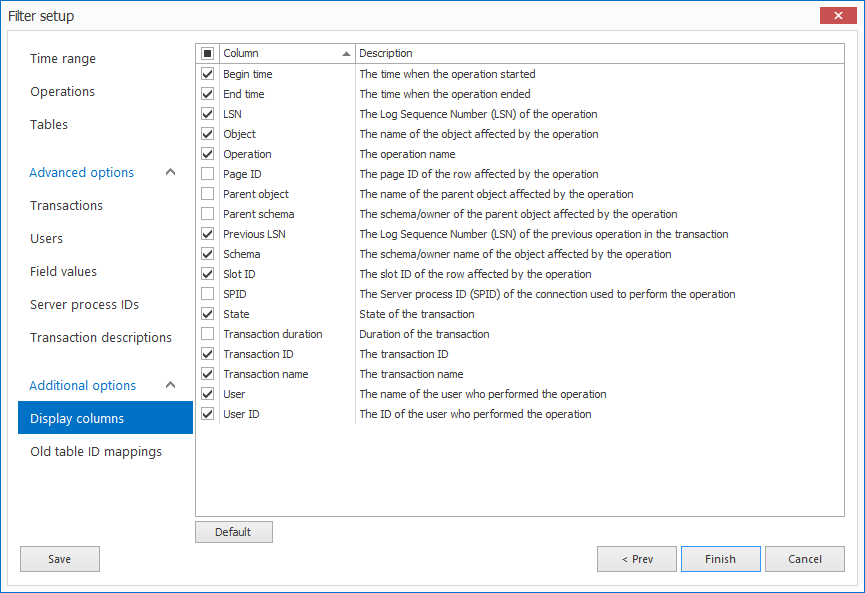 ApexSQL Log 2016 - Screen shot tour