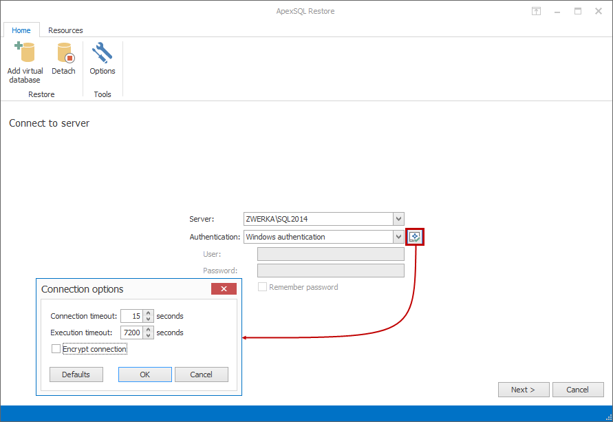 ApexSQL Restore 2016 - Screen shot tour