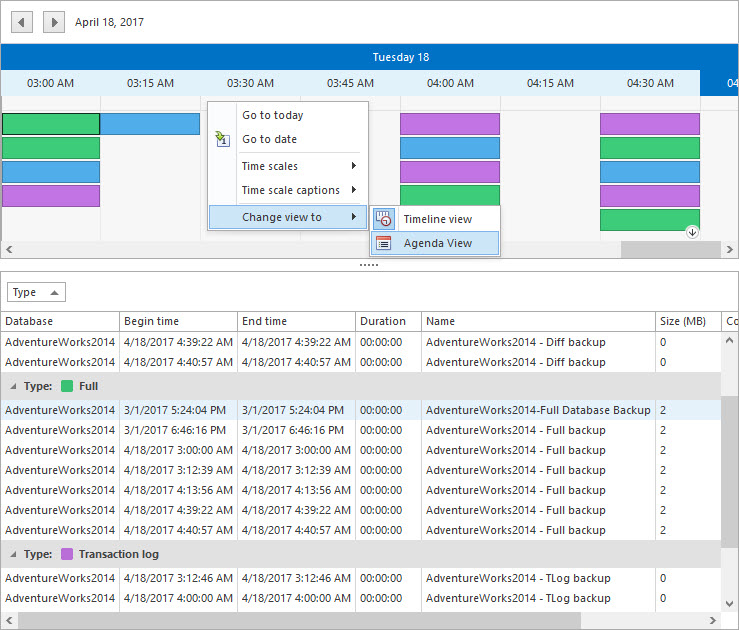 ApexSQL Backup 2017 – Screen shot tour