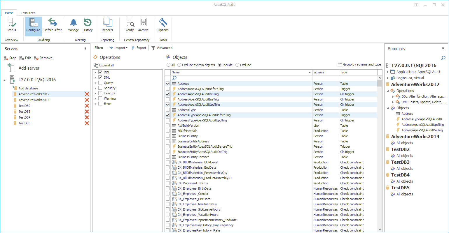 ApexSQL Audit 2017 - Screen shot tour