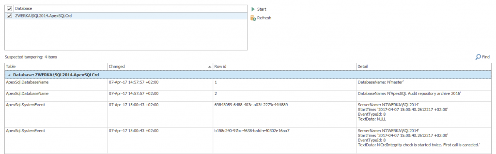 ApexSQL Audit 2017 - Screen shot tour