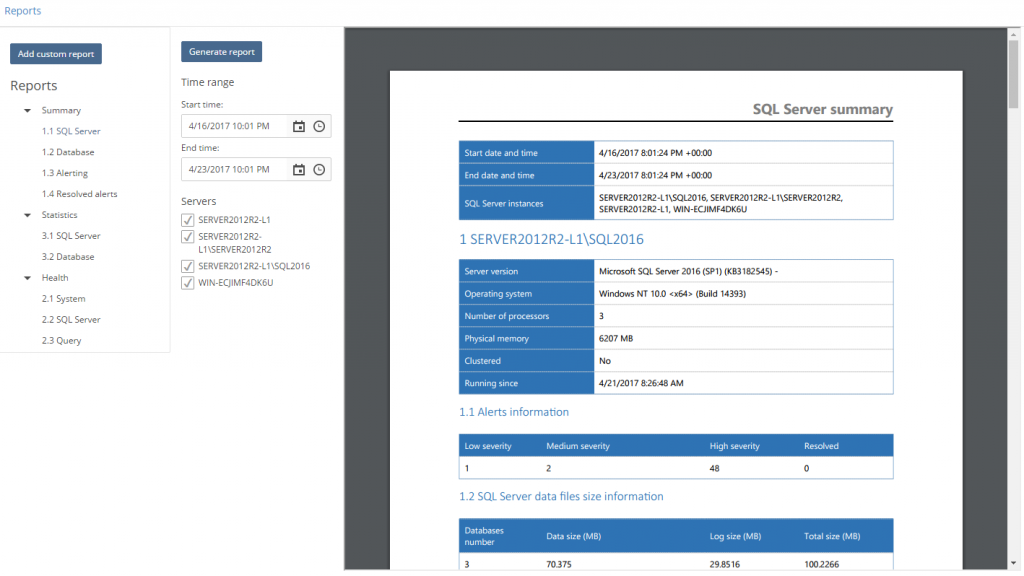 ApexSQL Monitor 2017 – Screen shot tour