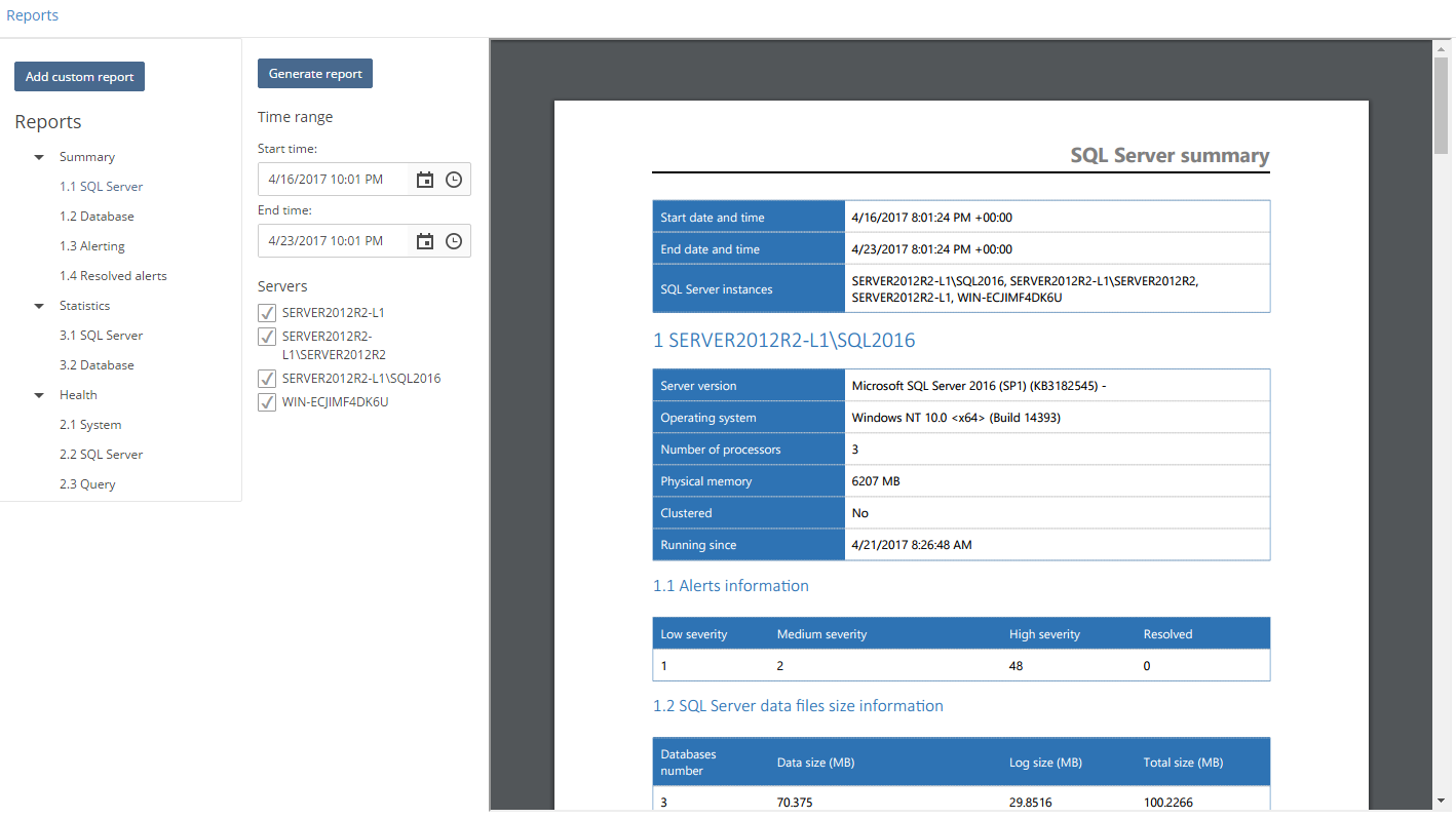 ApexSQL Monitor 2017 – Screen shot tour